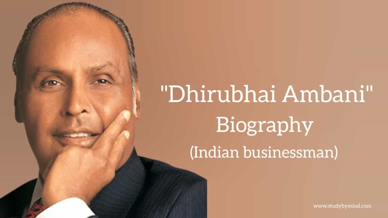 Dhirubhai ambani biography in english (Indian Businessman) - Study By Mind