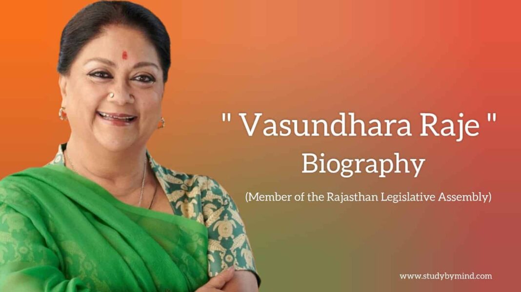 Vasundhara raje biography in english (Indian Politician) - Study By Mind